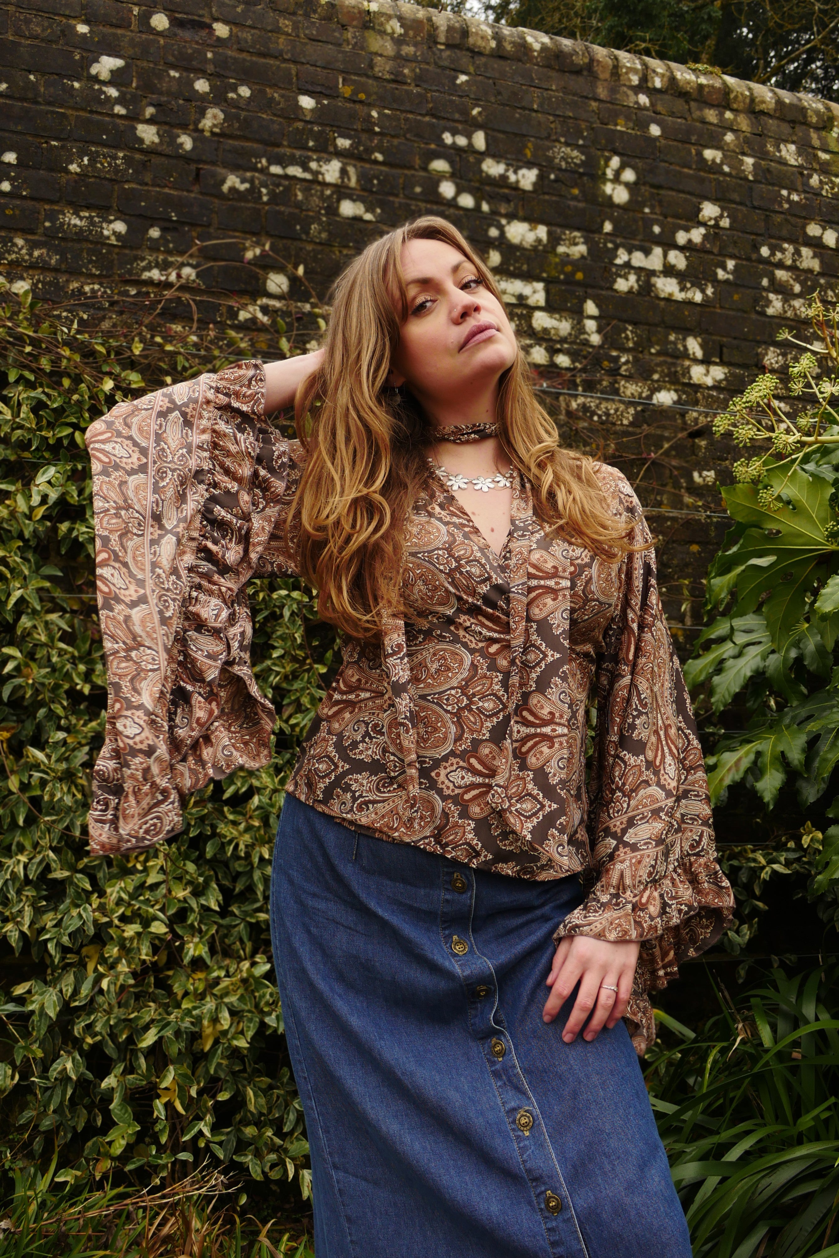 Venus Long Top | Fitzgerald Bronze Mandala Paisley | All About Audrey ...