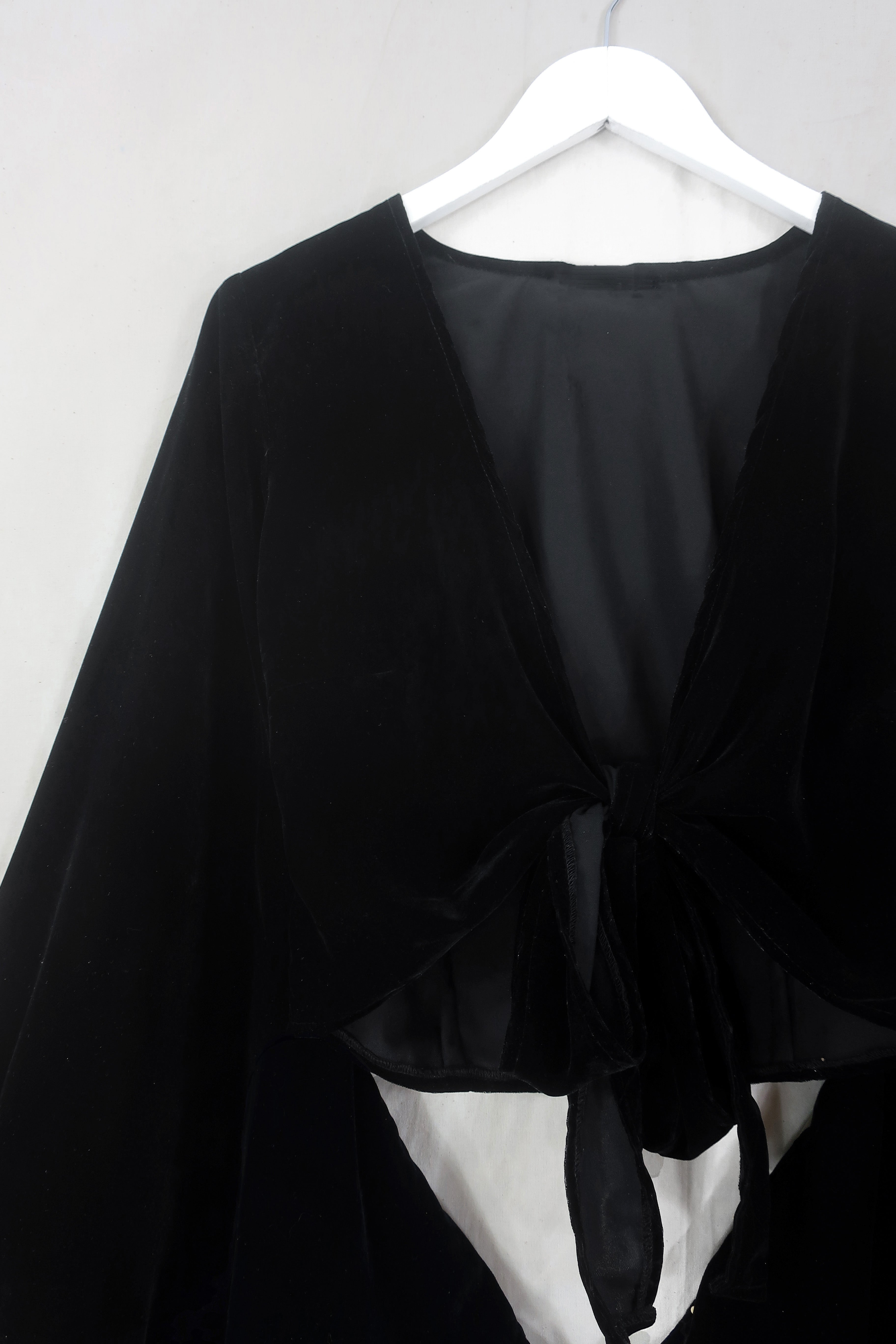 Velvet Wrap Top | Black Dahlia | XS - XXXL | All About Audrey – All About Audrey Vintage Boutique