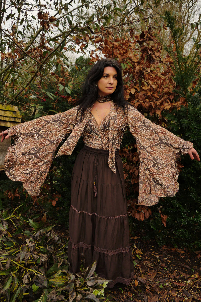 Venus Wrap Top | Fitzgerald Bronze Mandala Paisley | All About Audrey ...