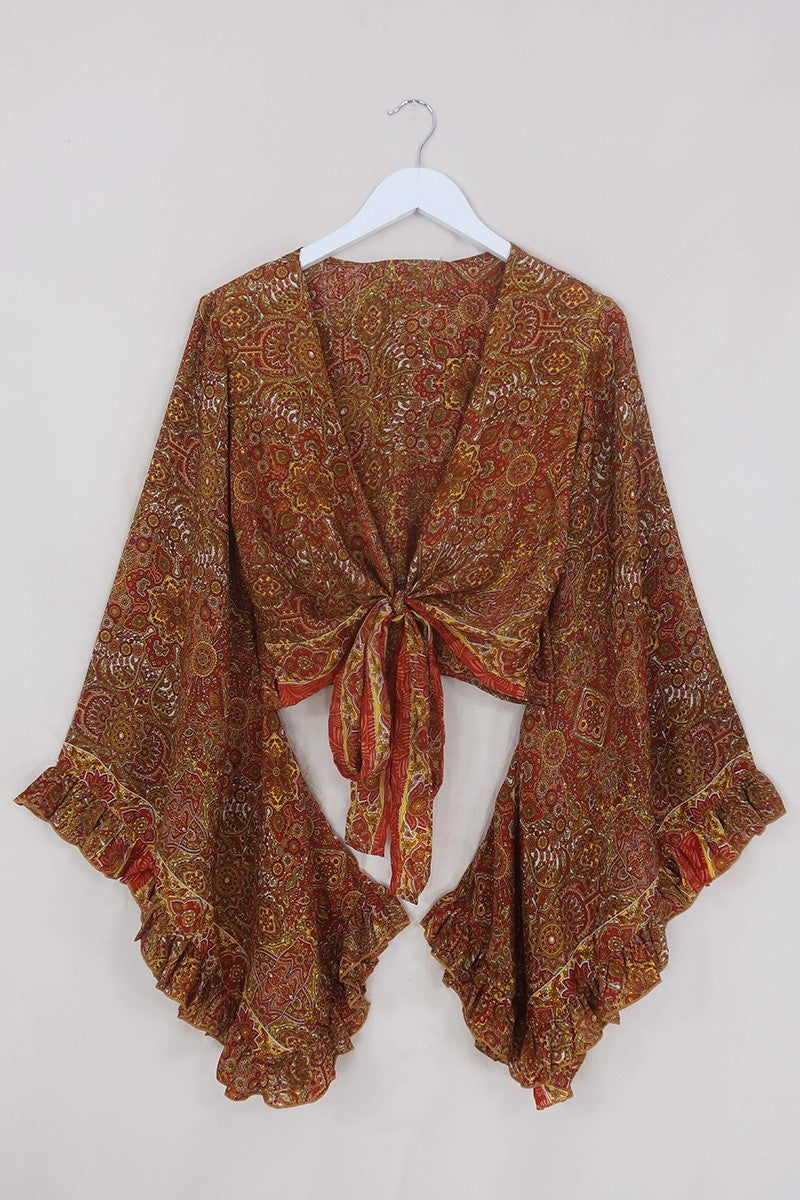 Venus Wrap Top | Lennon Gold Mandala | XXS-XXXXL | All About Audrey ...