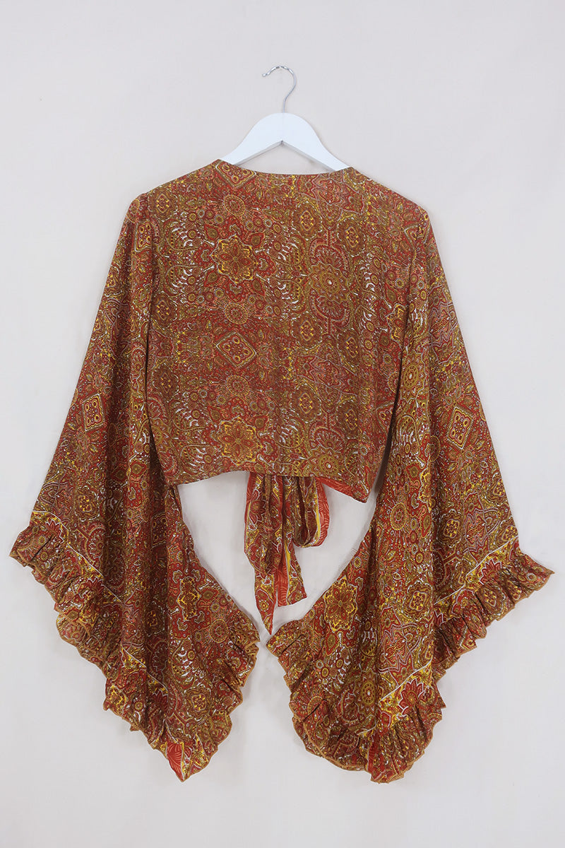 Venus Wrap Top | Lennon Gold Mandala | XXS-XXXXL | All About Audrey ...