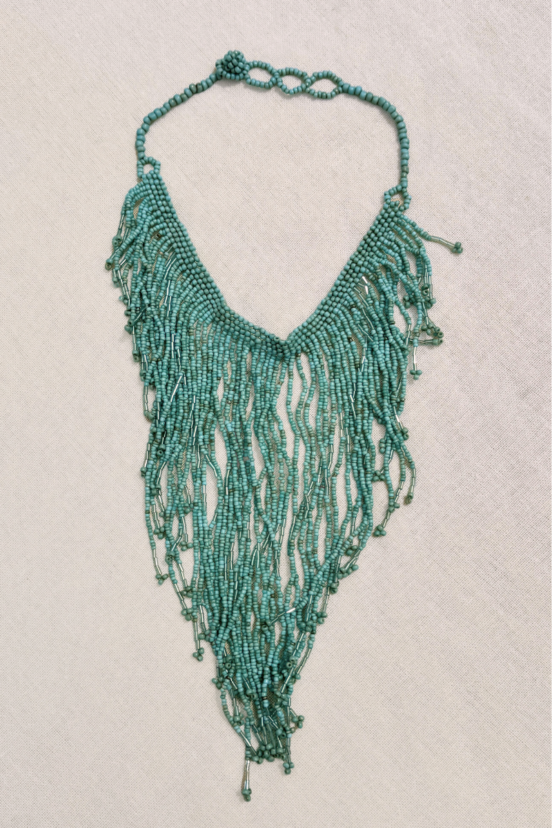 Turquoise Waterfall Beaded Necklace | All About Audrey – All About ...