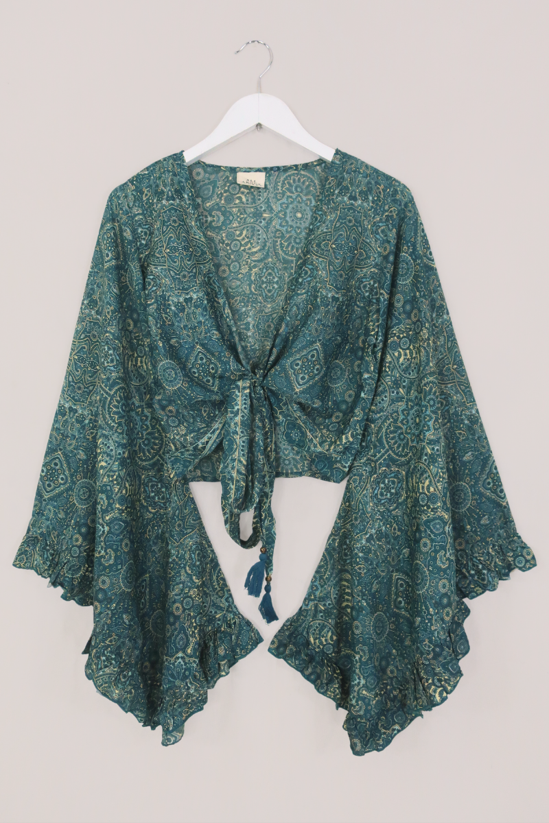 Venus Wrap Top | Simone Blue Mandala | XXS-XXXXL | All About Audrey – All About Audrey Vintage ...