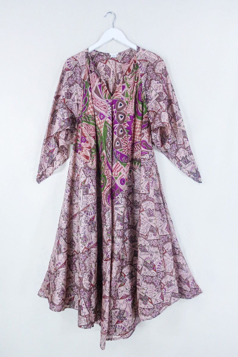 Goddess Pure Silk Dress | Dusky Peach Pink | All About Audrey – All ...